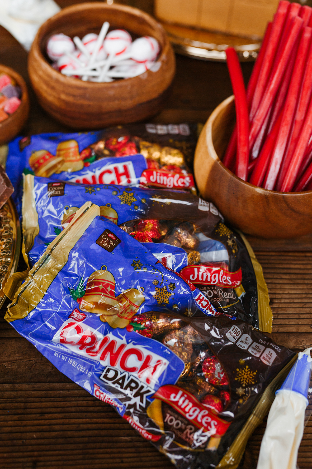 Gingerbread Houses with Big Chewy NERDS & CRUNCH Dark Jingles